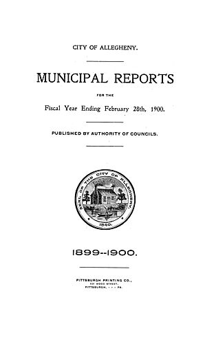 Municipal reports for the fiscal year ending ... | Historic Pittsburgh