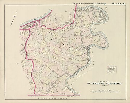 Plan of Elizabeth Twp | Historic Pittsburgh