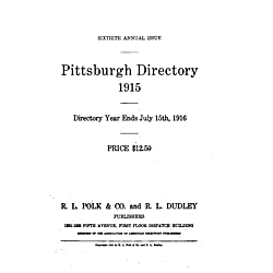Directories | Historic Pittsburgh
