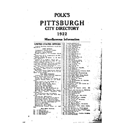 Directories | Historic Pittsburgh