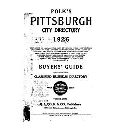 Directories | Historic Pittsburgh