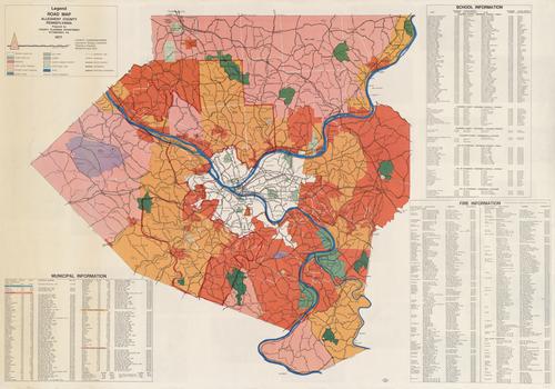 Road map of Allegheny County, Pennsylvania, prepared by the County ...