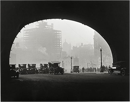 (building under construction with cars in foreground, Pittsburgh, PA ...