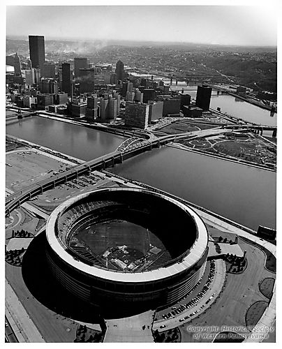 Aerial view of Three Rivers Stadium | Historic Pittsburgh